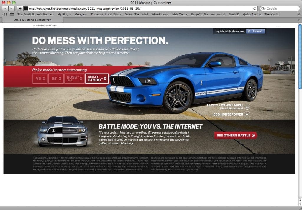 New 2012 Mustang Customizer goes Live! - Mustang Specs