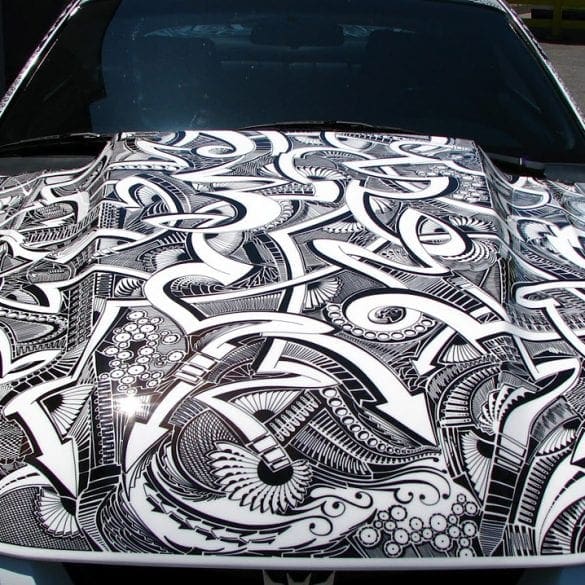 Artist creates Sharpie Marker masterpiece on 1999 Mustang GT - Mustang ...