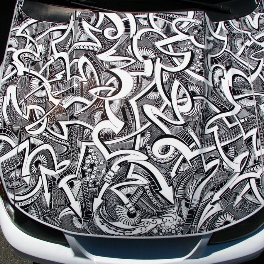 Artist creates Sharpie Marker masterpiece on 1999 Mustang GT - Mustang ...