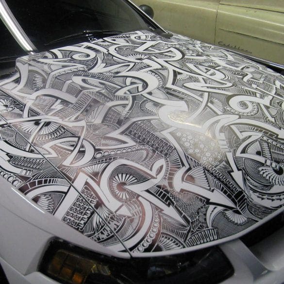 Artist creates Sharpie Marker masterpiece on 1999 Mustang GT - Mustang ...