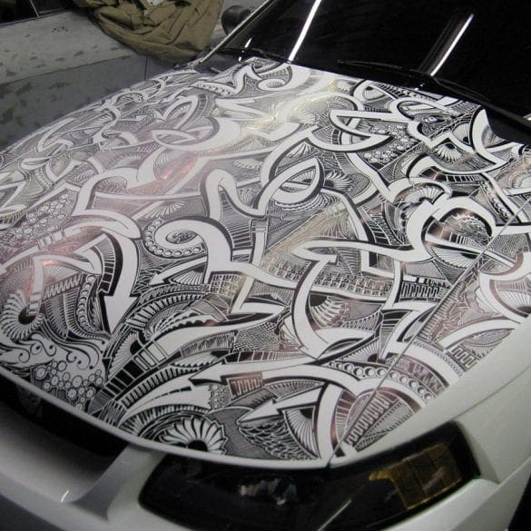 Artist creates Sharpie Marker masterpiece on 1999 Mustang GT - Mustang ...