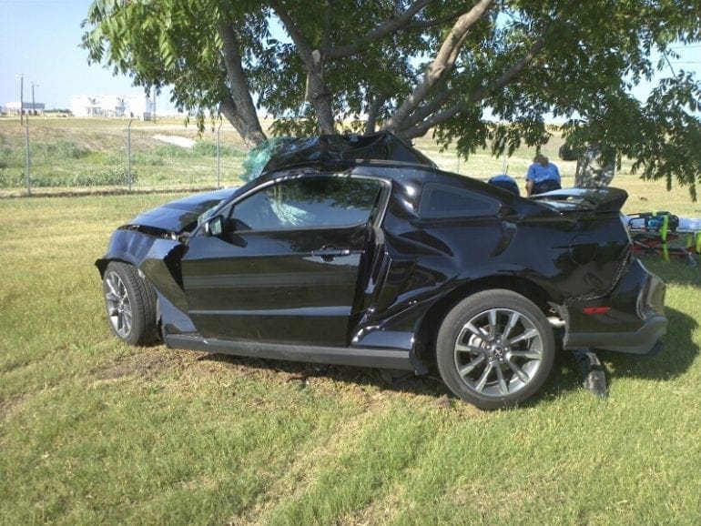 Driver wraps new 2012 Mustang GT/CS around tree after 8 hours of ...