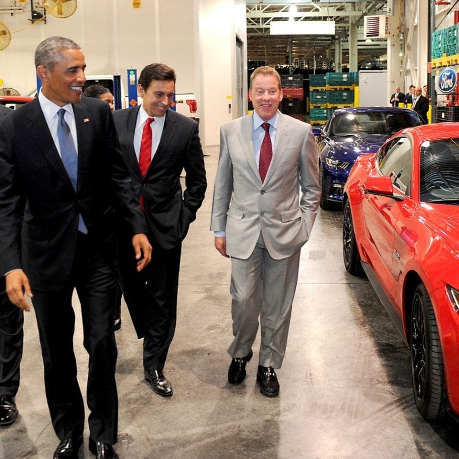President Obama Visits Ford's Michigan Assembly Plant & 2015 Mustang ...