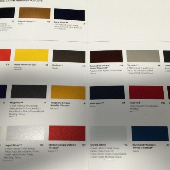 2016 Mustang Colors Leak Out - Mustang Specs