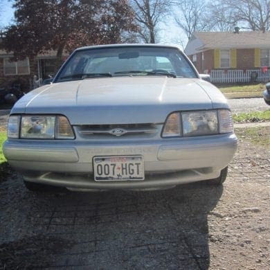 Light Crystal Blue 1991 Ford Mustang