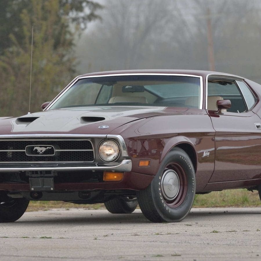 Maroon 1971 Ford Mustang