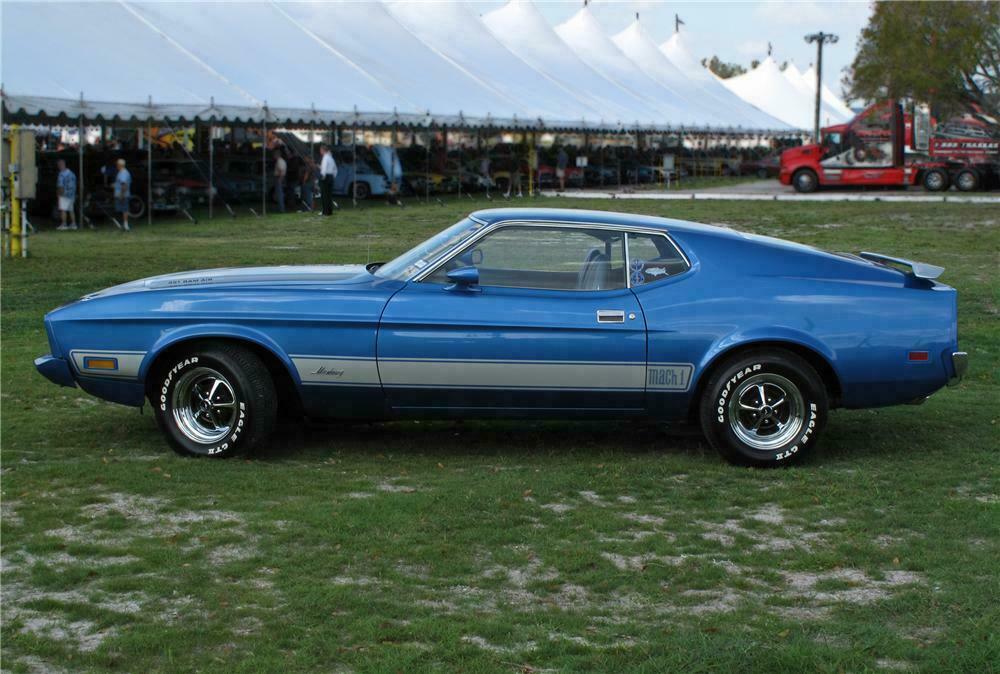 Medium Blue 1973 Ford Mustang