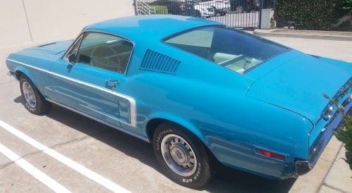 Sierra Blue 1968 Ford Mustang