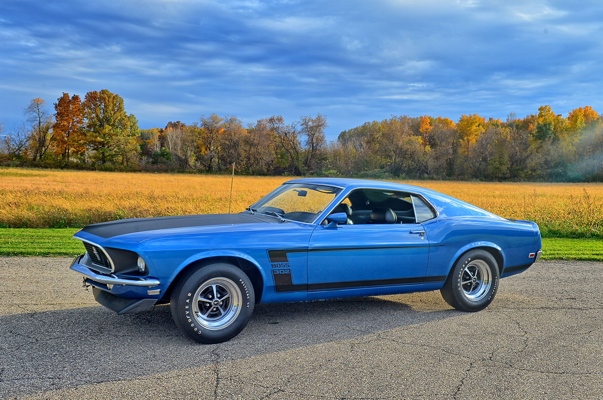 Bright Blue (Light Grabber Blue) 1974 Ford Mustang