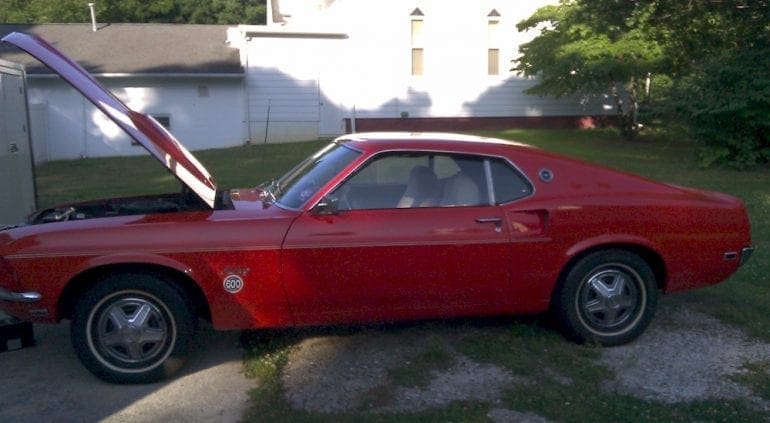 Flower Power Red 1969 Ford Mustang