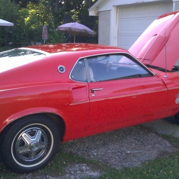 Flower Power Red 1969 Ford Mustang