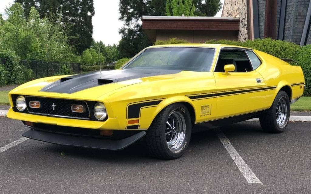 Medium Bright Yellow 1972 Ford Mustang