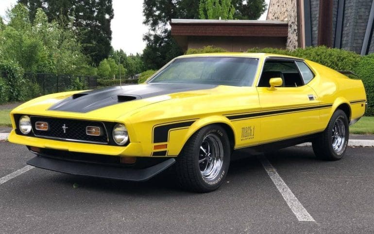 Medium Bright Yellow 1972 Ford Mustang