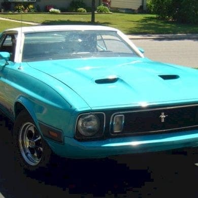 Medium Aqua 1973 Ford Mustang