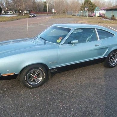 Pastel Blue 1975 Ford Mustang