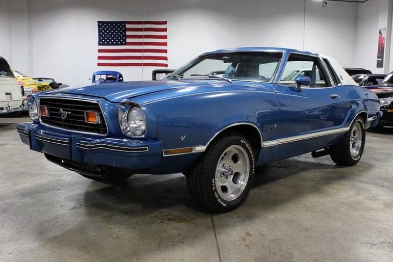 Bright Blue 1976 Ford Mustang