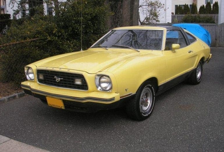 Bright Yellow 1976 Ford Mustang