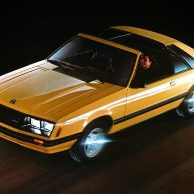 Medium Yellow 1982 Ford Mustang