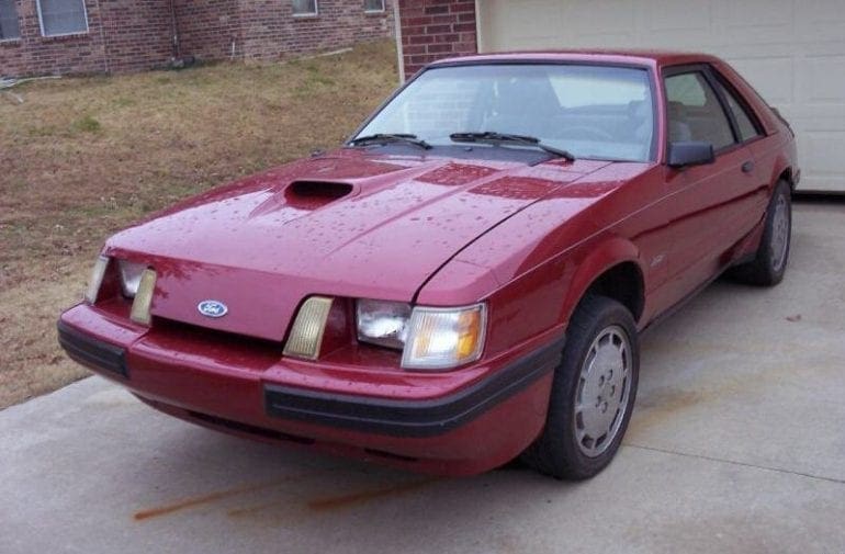 Medium Canyon Red 1985 Ford Mustang