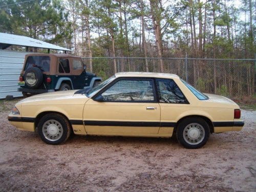 Sand Beige 1987 Ford Mustang