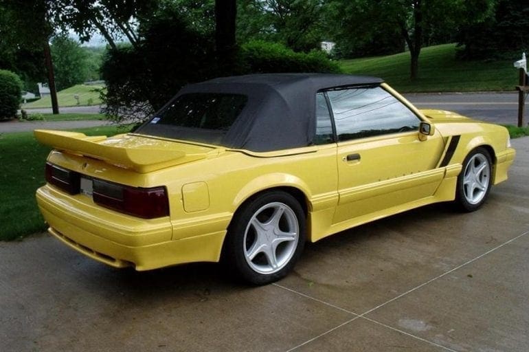 Race Yellow 1990 Ford Mustang
