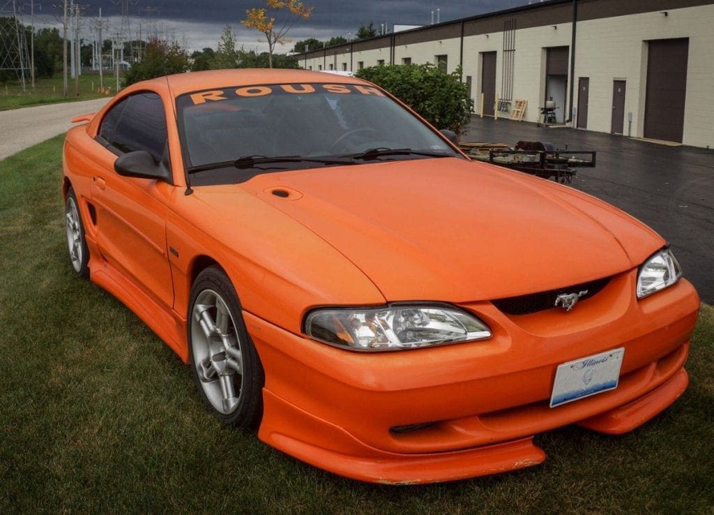 Bright Tangerine 1996 Ford Mustang