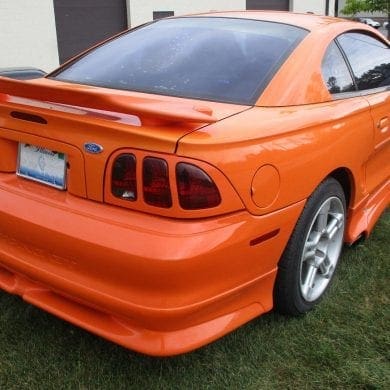 Bright Tangerine 1996 Ford Mustang
