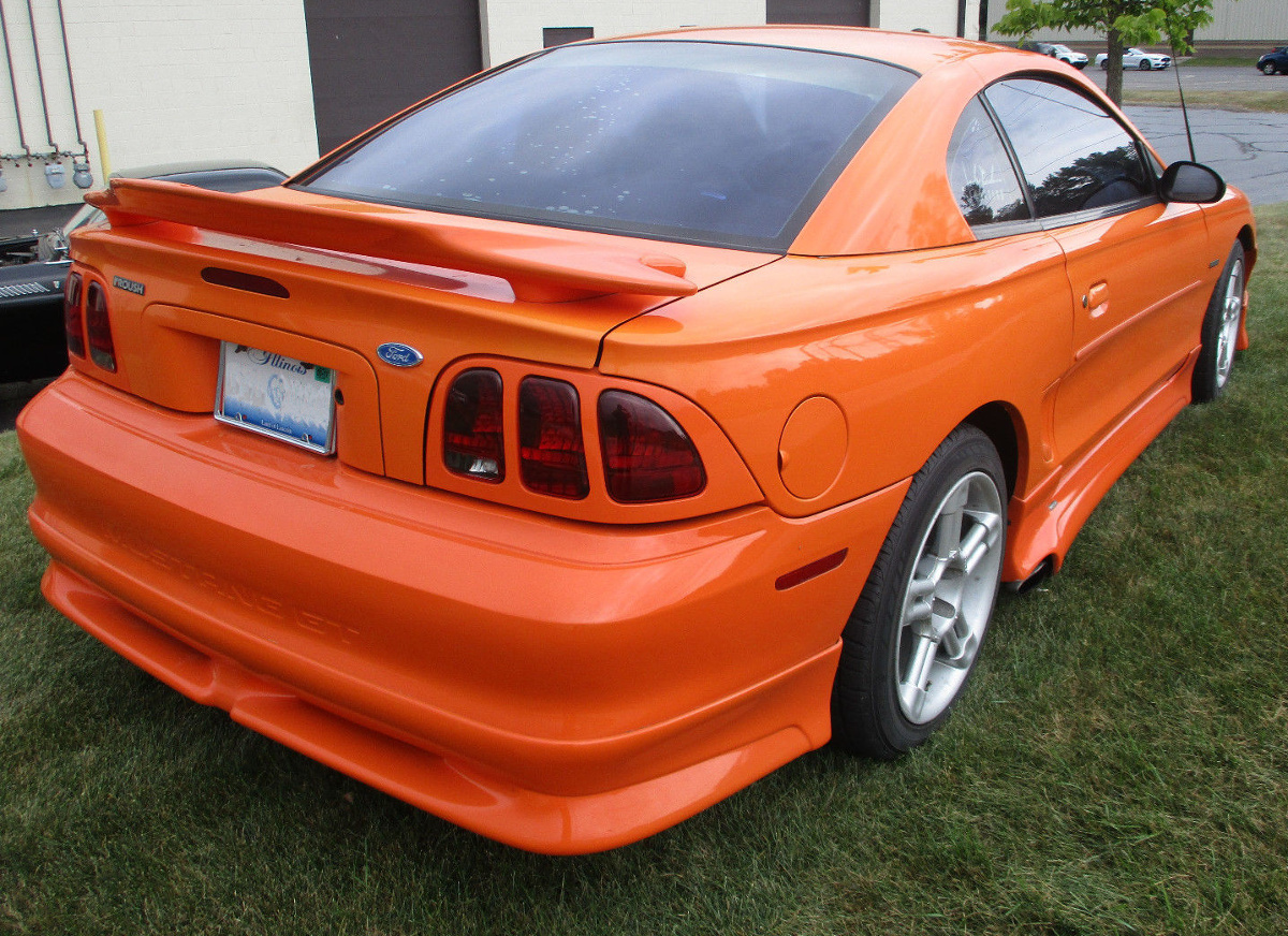 Bright Tangerine 1996 Ford Mustang