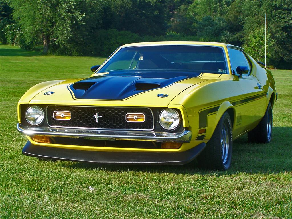 Medium Bright Yellow 1971 Ford Mustang