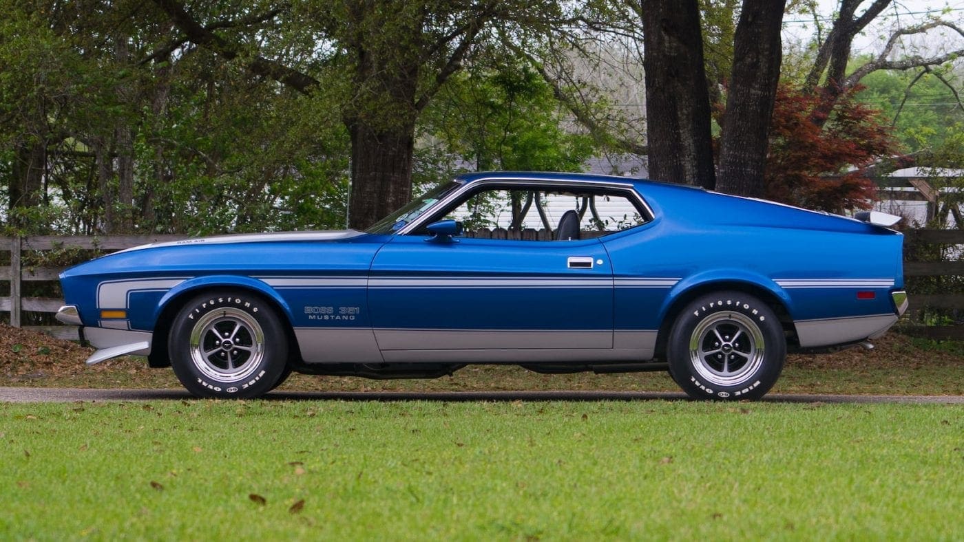 Bright Silver Blue 1971 Ford Mustang