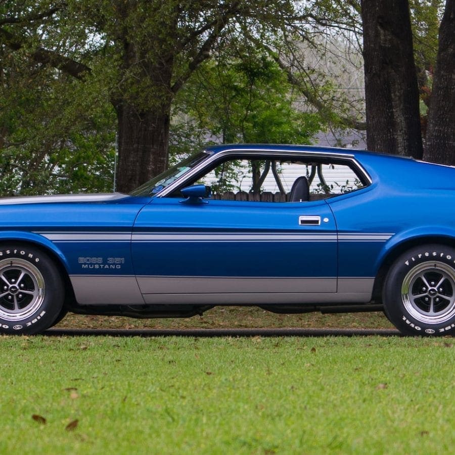 Bright Silver Blue 1971 Ford Mustang