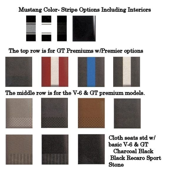 2013 Mustang Color Information