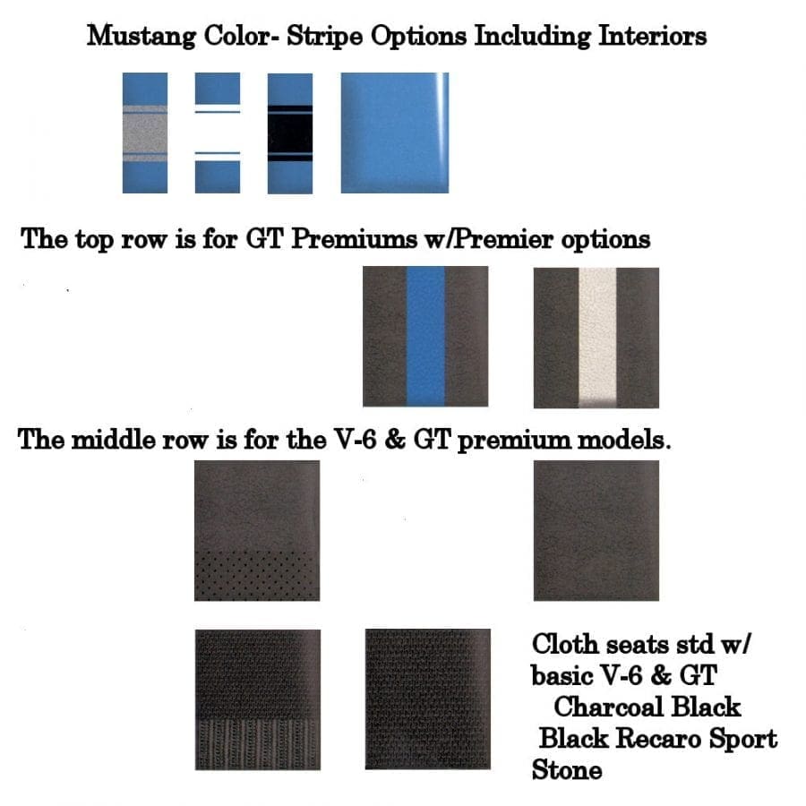 2013 Mustang Color Information