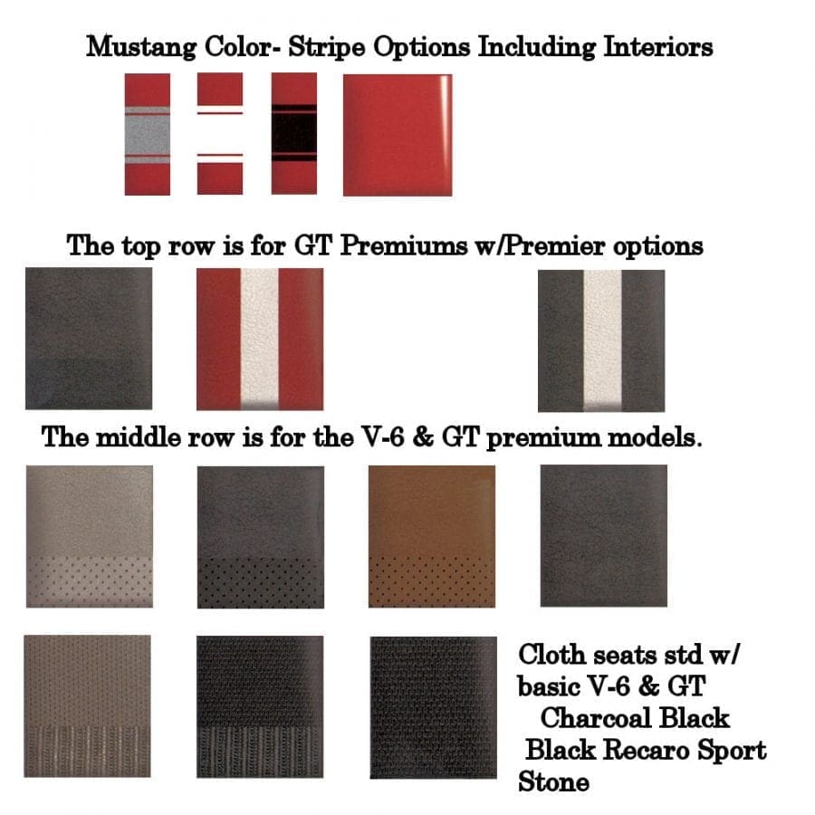 2013 Mustang Color Information