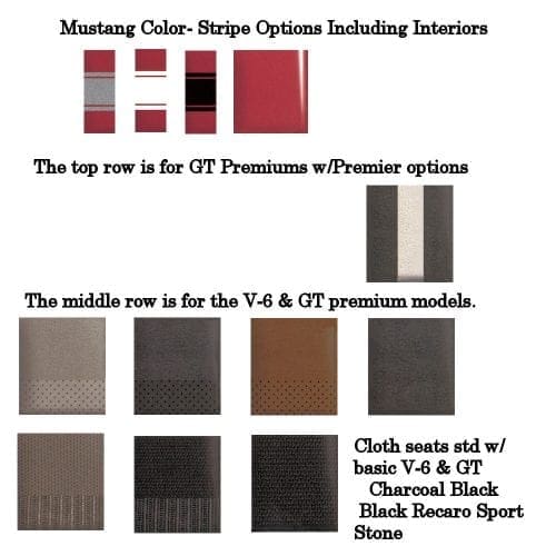 2013 Mustang Color Information