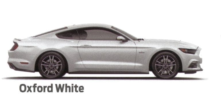 2016 Mustang Color Information