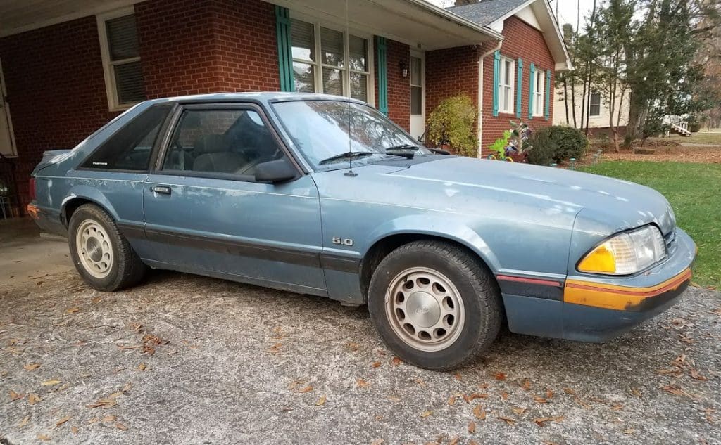 Dark Shadow Blue 1987 Ford Mustang