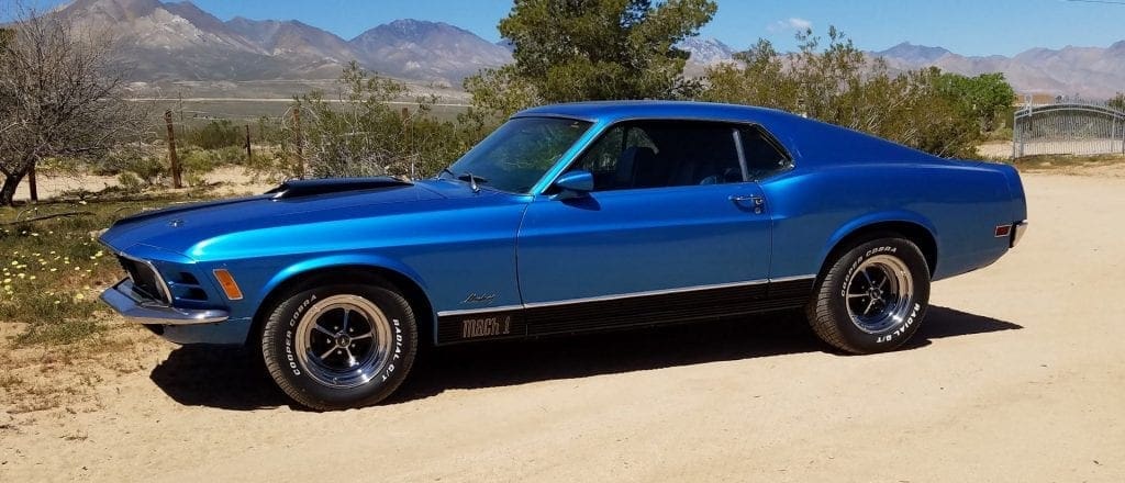 Medium Blue 1970 Ford Mustang