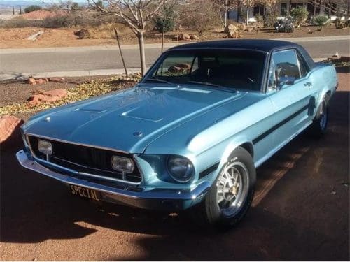 Sierra Blue 1968 Ford Mustang