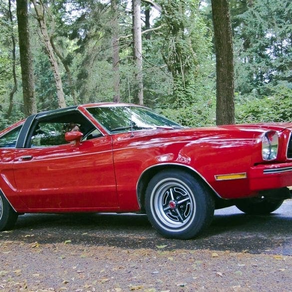 Bright Red 1977 Ford Mustang