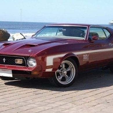 Maroon 1972 Ford Mustang