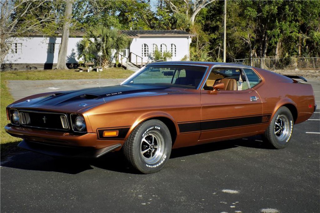 Medium Copper 1973 Ford Mustang