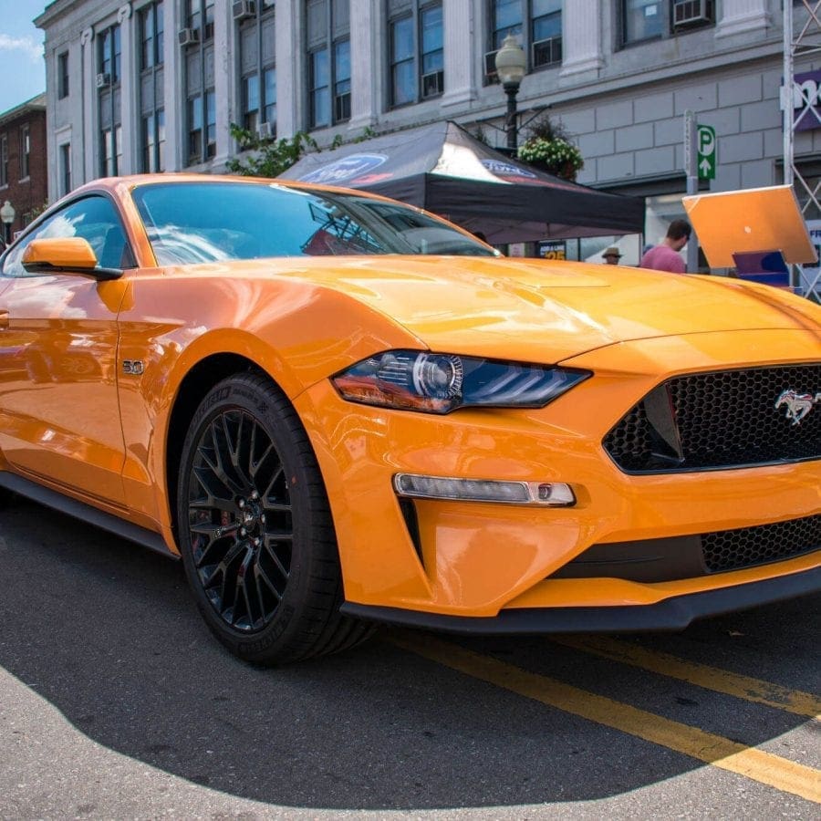 Orange Fury 2018 Ford Mustang