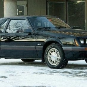 Black 1985 Ford Mustang