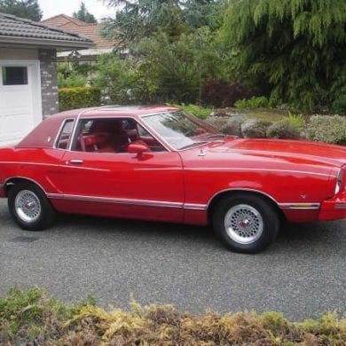 Bright Red 1977 Ford Mustang