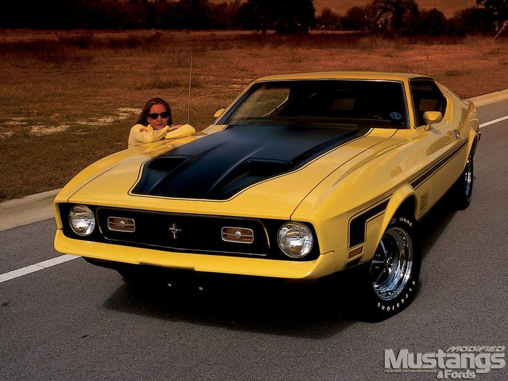 Medium Bright Yellow 1972 Ford Mustang