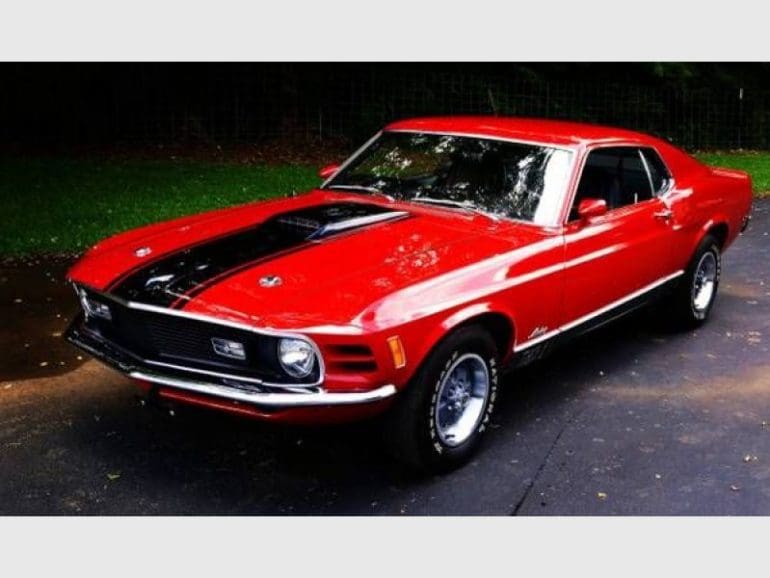 Red 1970 Ford Mustang