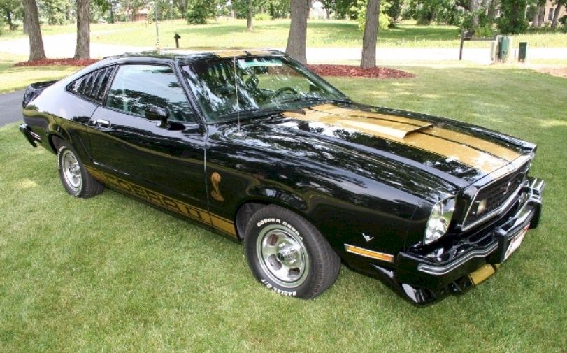 Black 1977 Ford Mustang
