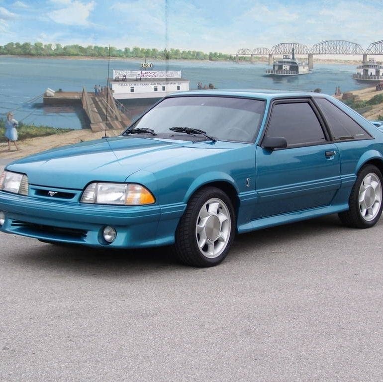 Teal 1993 Ford Mustang
