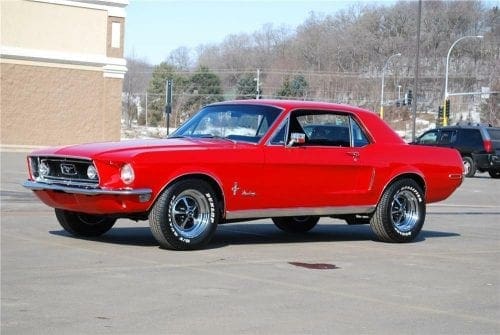 Cardinal Red 1968 Ford Mustang
